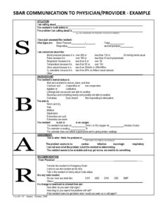 SBAR Template: Efficient Communication In Healthcare Settings - GRAPHICOLD