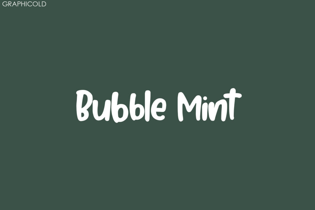 Bubble Mint Font: A Fresh And Playful Typography Style - GRAPHICOLD