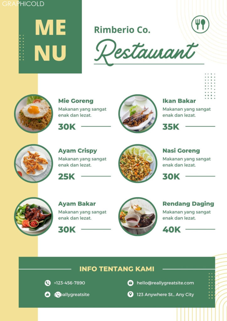 Restaurant Menu Template: A Perfect Blend Of Taste And Creativity ...