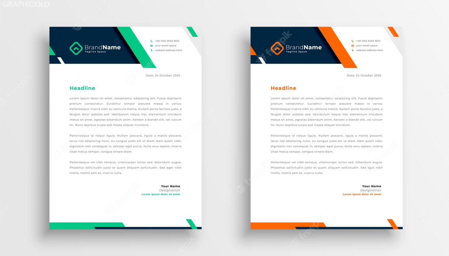 Top 10 Most Impressive Letterhead Designs For Professional ...
