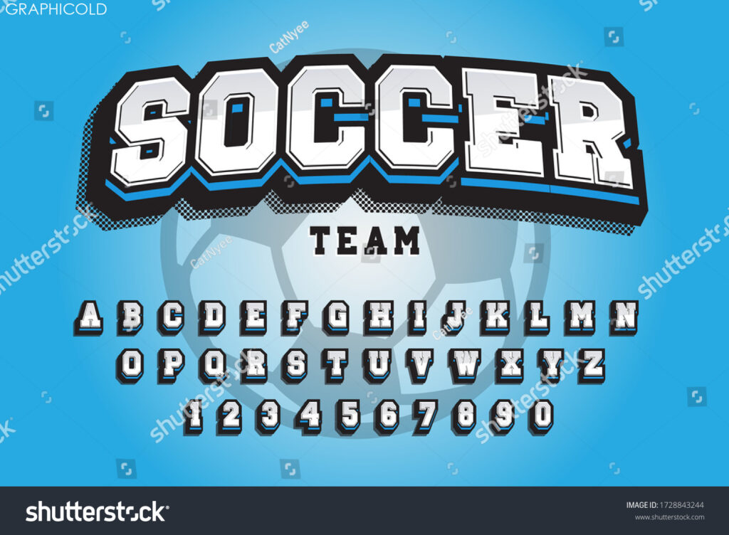 Title: Soccer Fonts - GRAPHICOLD