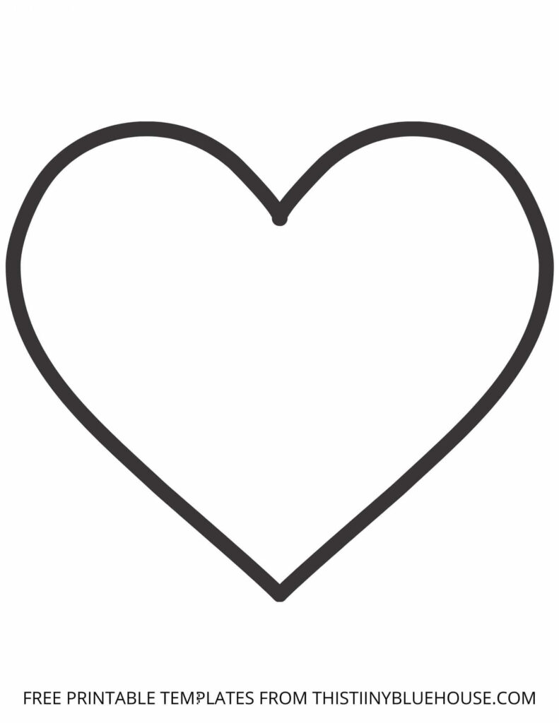 Printable Heart Template For Various DIY Projects - GRAPHICOLD