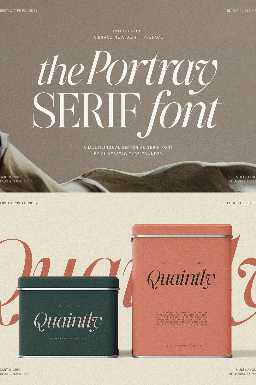 The Portray - Elegant Serif Typeface - GRAPHICOLD