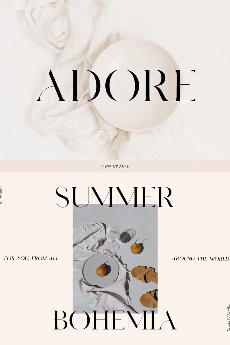 Adore Modern Serif Font - GRAPHICOLD