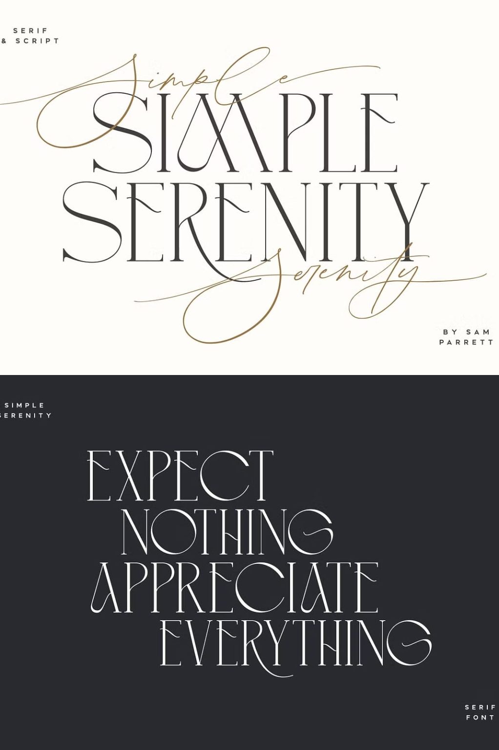 Simple Serenity Serif & Script - GRAPHICOLD