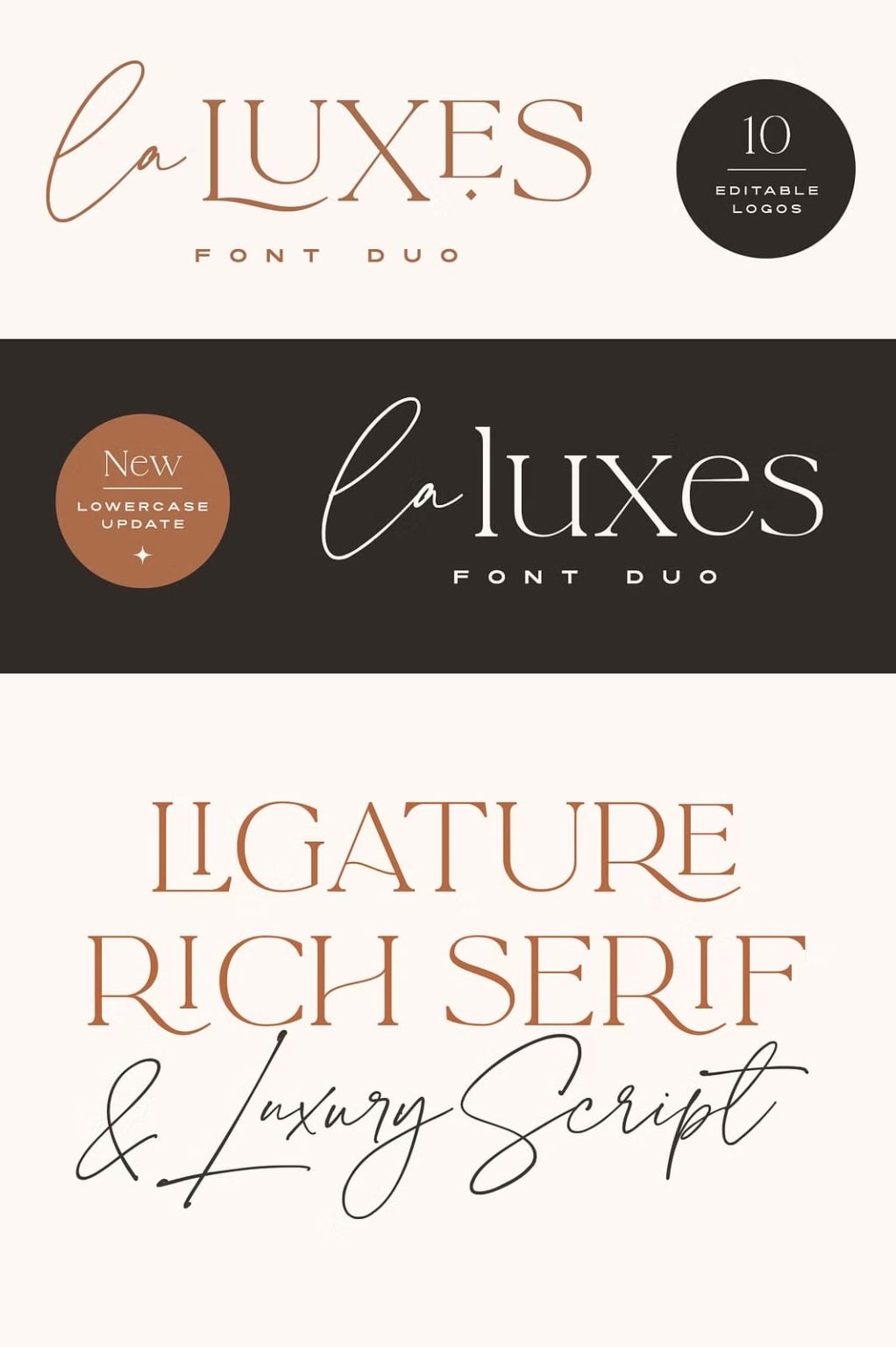 La Luxes Font Duo + Logos (Updated!) - GRAPHICOLD