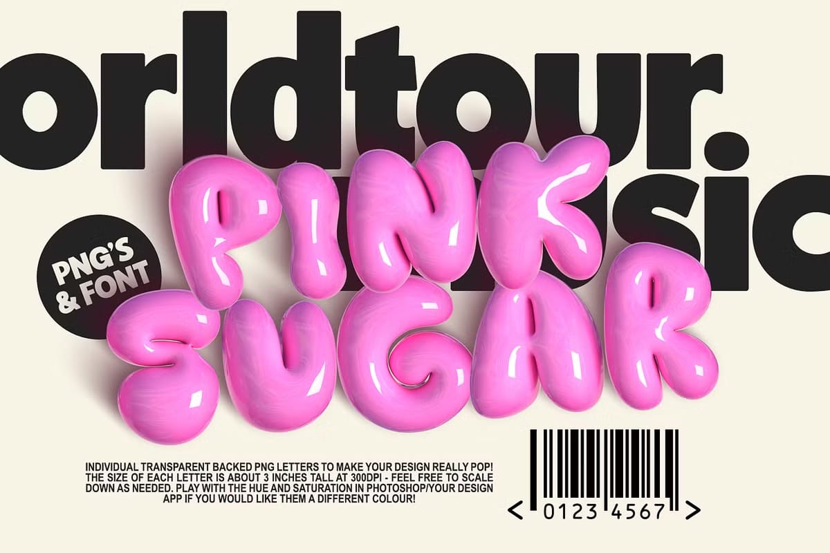 Pink Sugar Letters and SVG Font - GRAPHICOLD