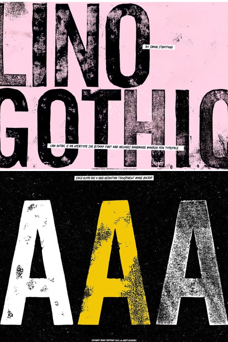 Display Font Lino Gothic - GRAPHICOLD