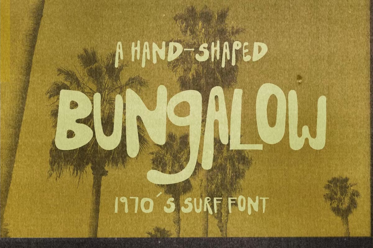 BUNGALOW | HAND DRAWN FONT - GRAPHICOLD