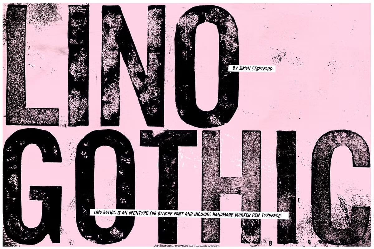 Display Font Lino Gothic - GRAPHICOLD