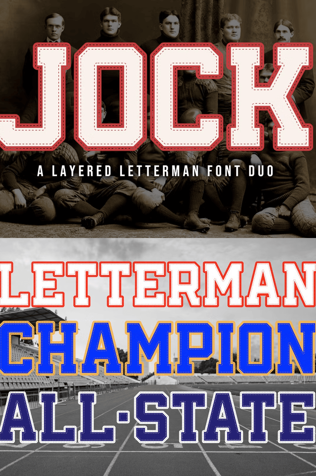 JOCK – The Classic Letterman Font - GRAPHICOLD