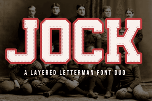 JOCK – The Classic Letterman Font - GRAPHICOLD