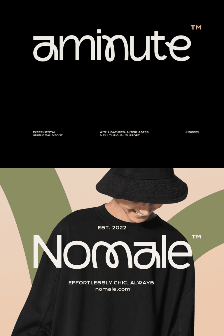 Aminute - Experimental Unique Sans - GRAPHICOLD