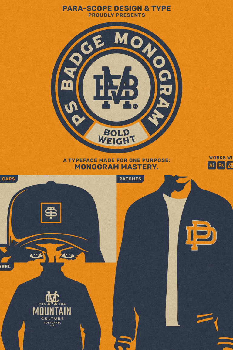 PS BADGE MONOGRAM - BOLD WEIGHT - GRAPHICOLD