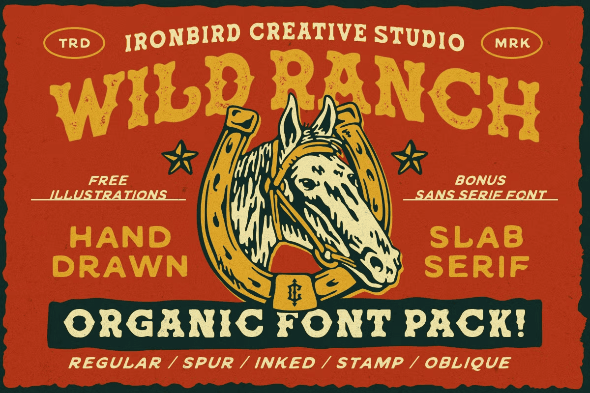 Wild Ranch - Font Pack & Extras! - GRAPHICOLD