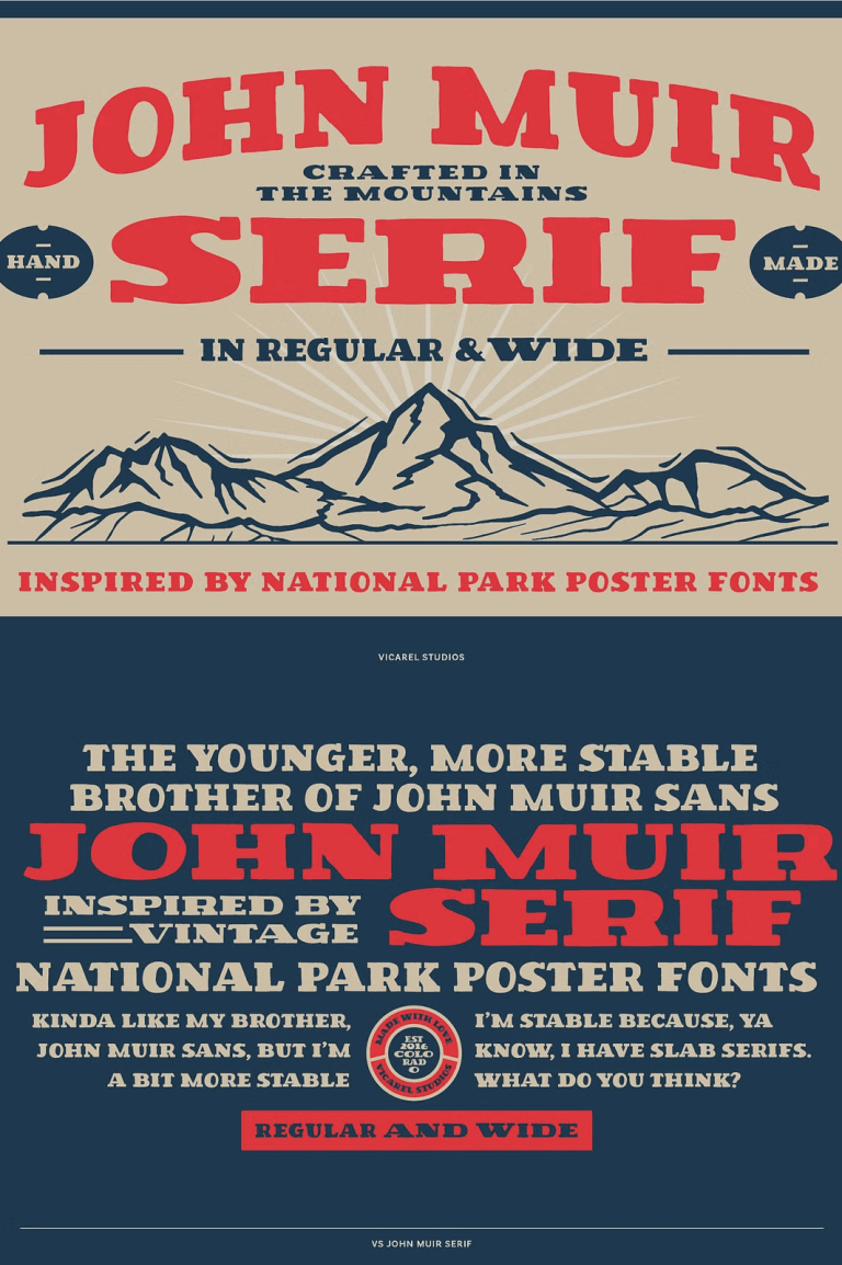 VS John Muir Serif Vintage Font - GRAPHICOLD
