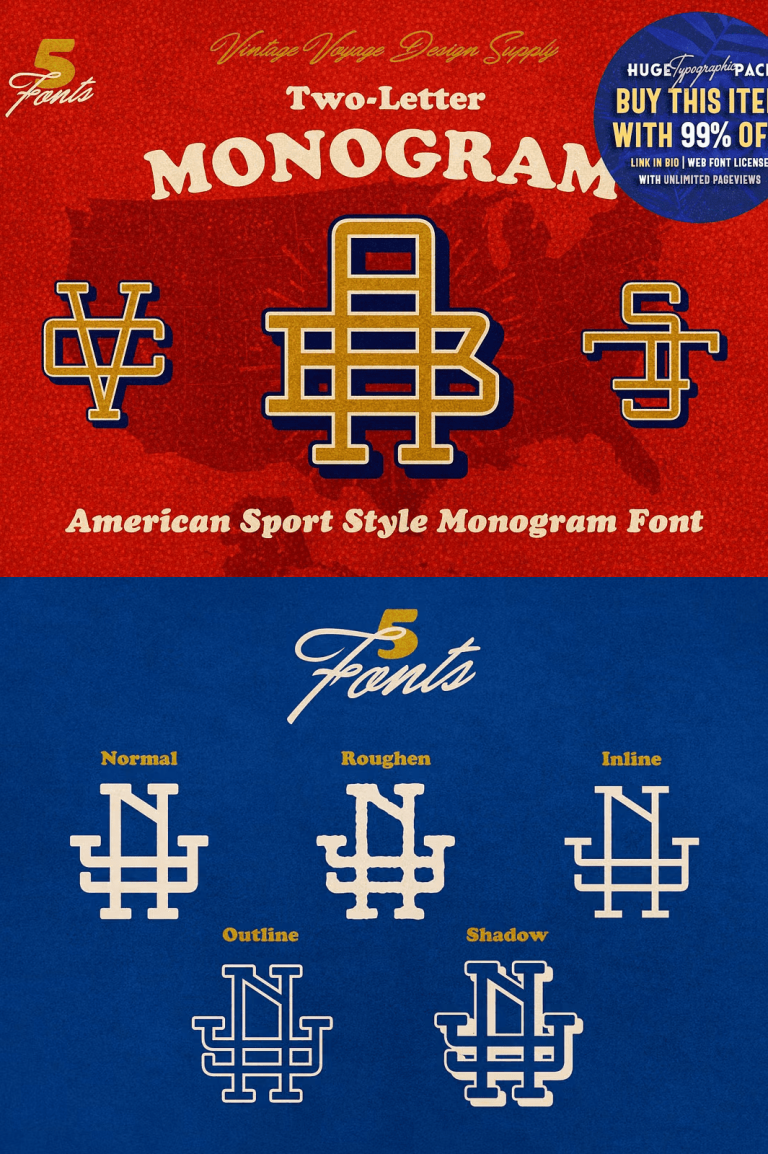 Two-Letter Monogram - GRAPHICOLD