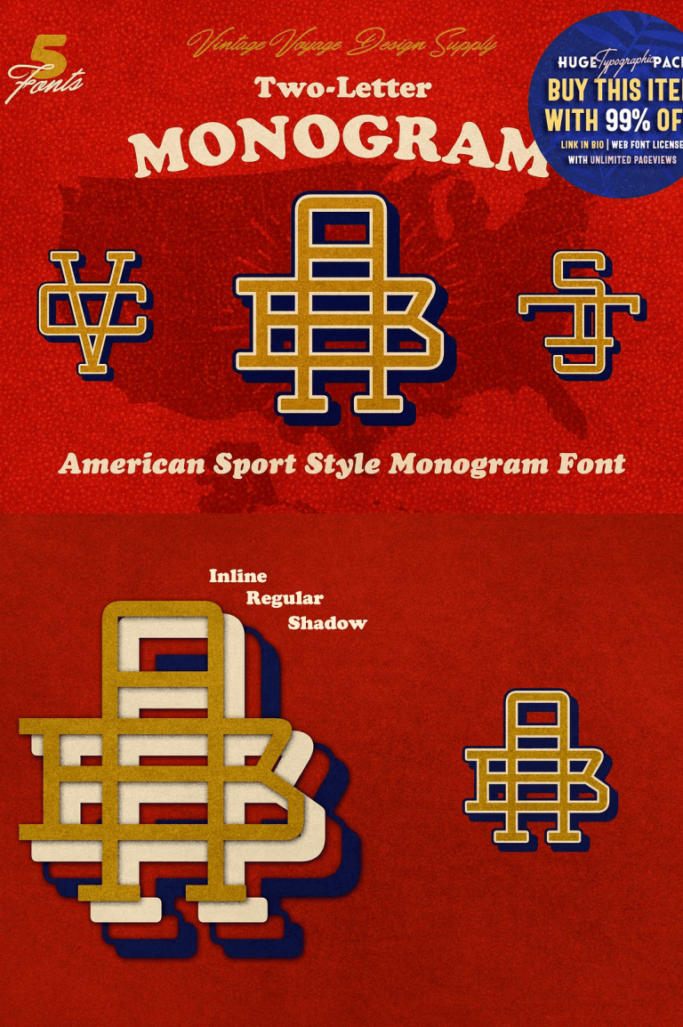 Two-Letter Monogram - GRAPHICOLD