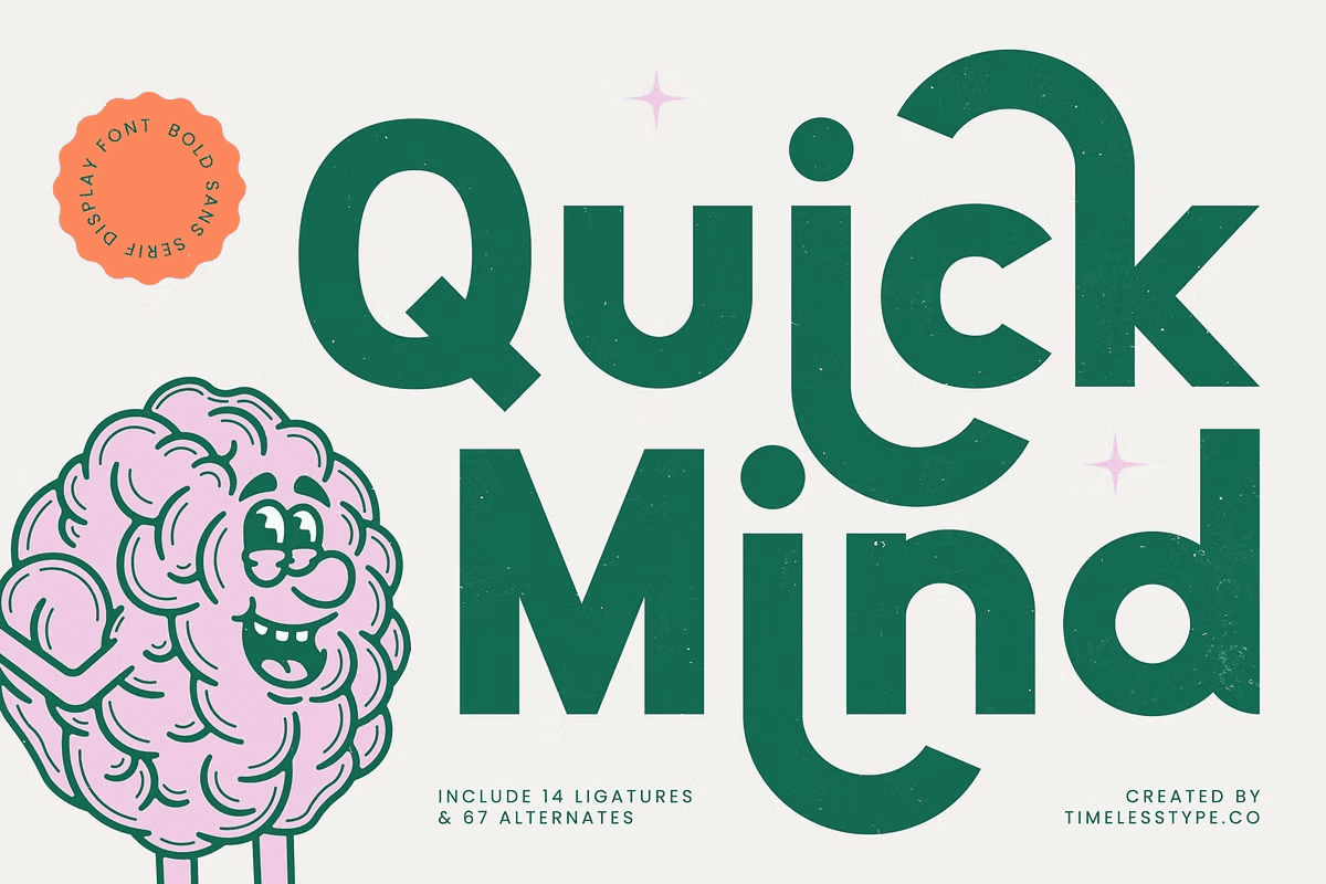Quick Mind Bold Sans Serif Display - GRAPHICOLD