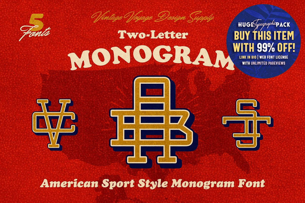 Two-Letter Monogram - GRAPHICOLD