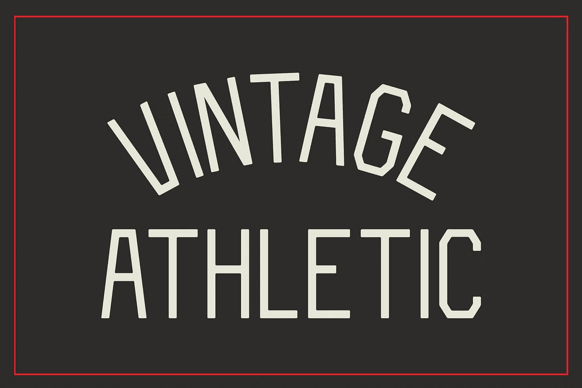 Vintage Athletic - Block Typeface - GRAPHICOLD