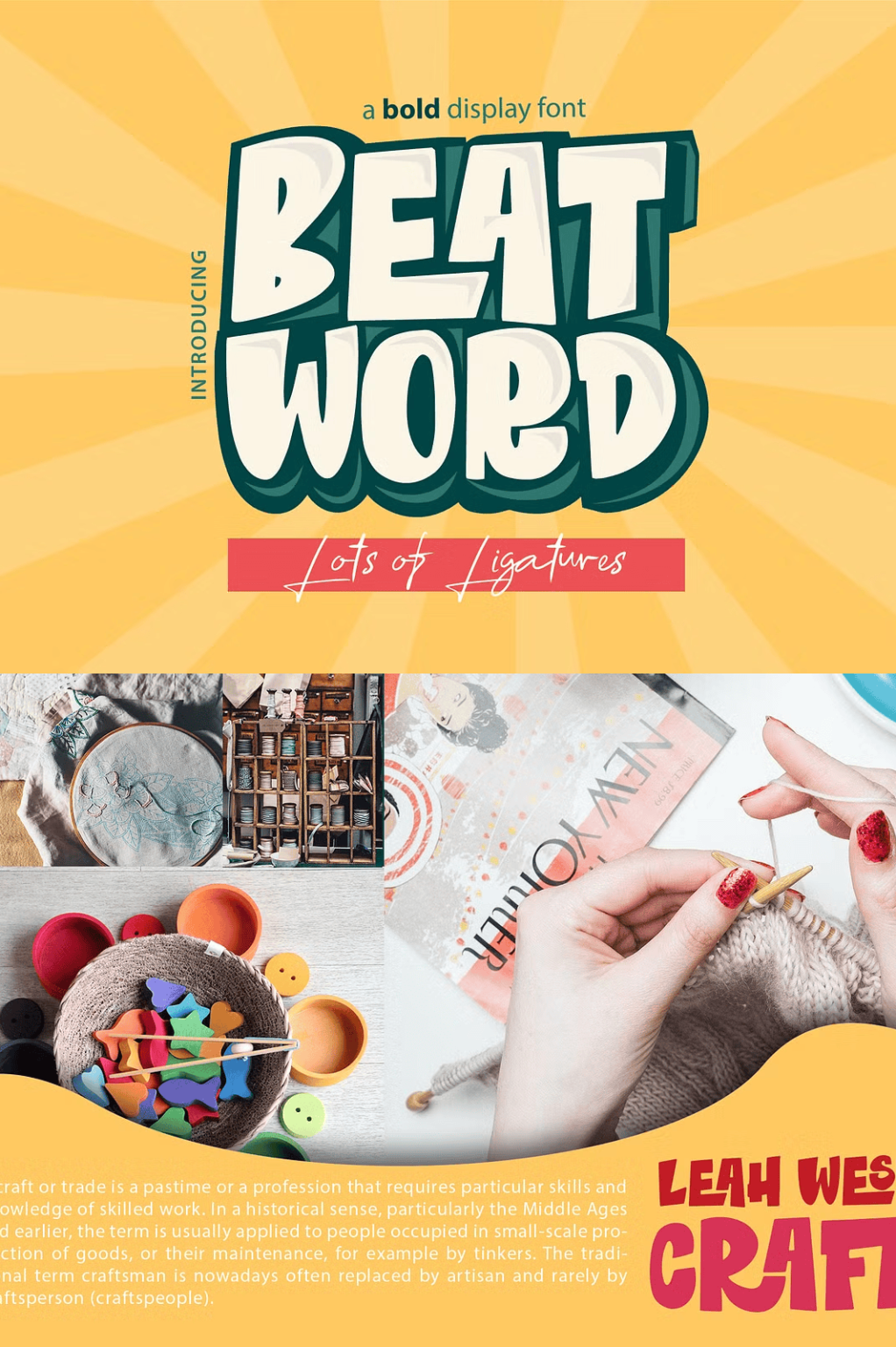 Beat Word | A BOLD fun Display - GRAPHICOLD