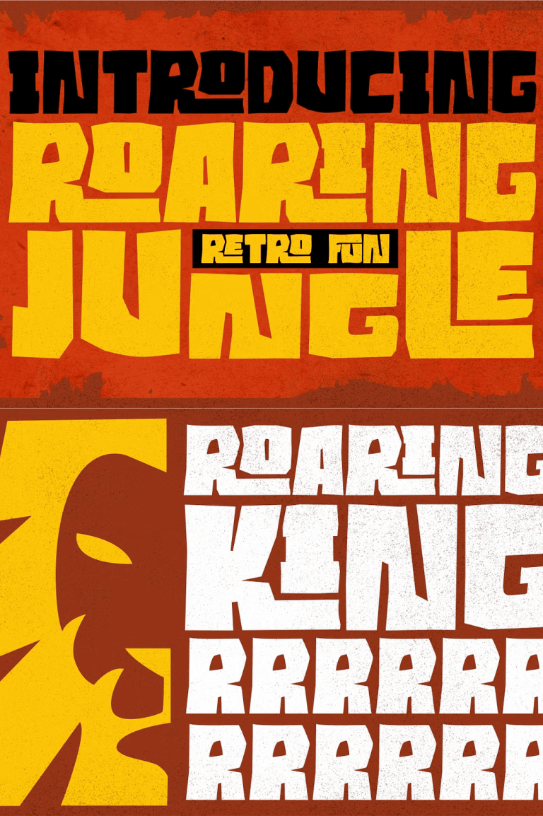 Roaring Jungle //RETRO FONT// - GRAPHICOLD