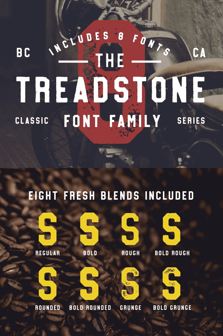 Treadstone - 8 Font Family - GRAPHICOLD