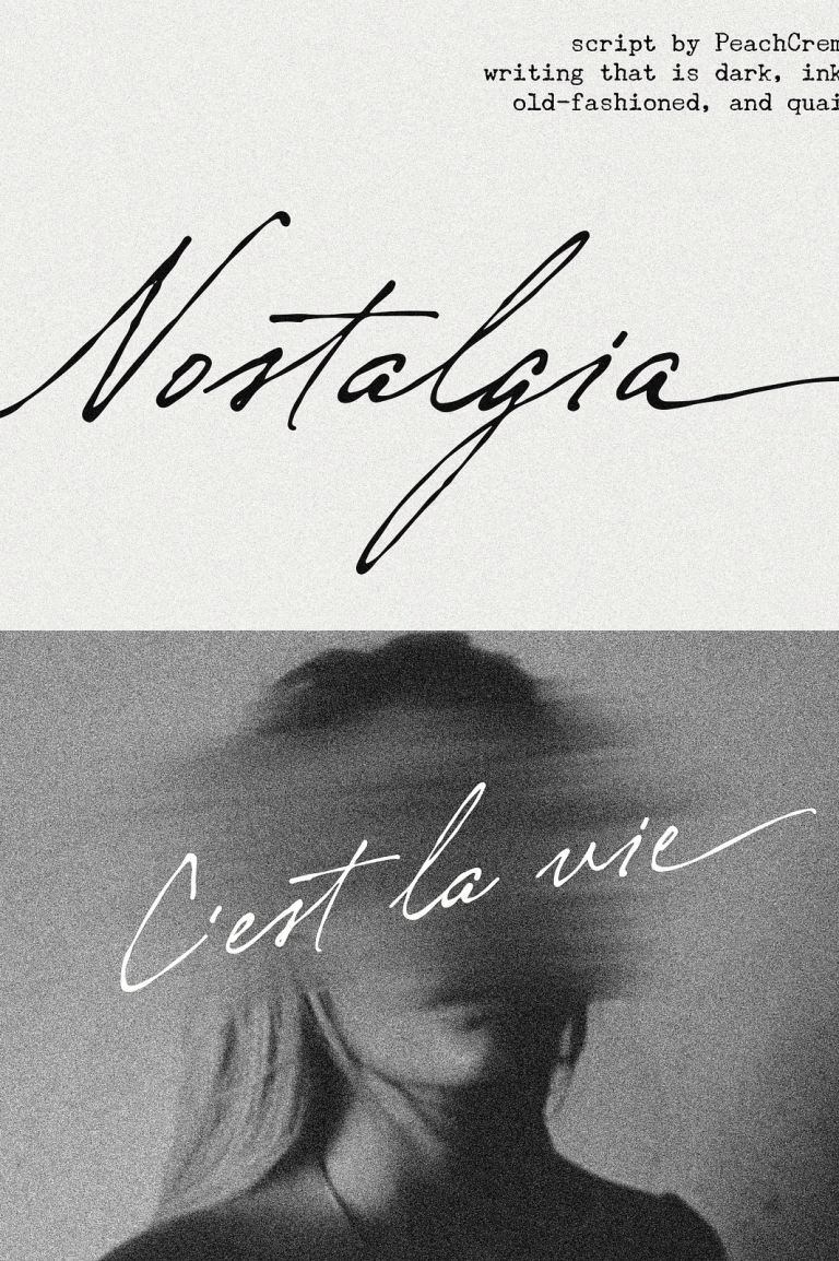 Nostalgia // Vintage Script Font - GRAPHICOLD