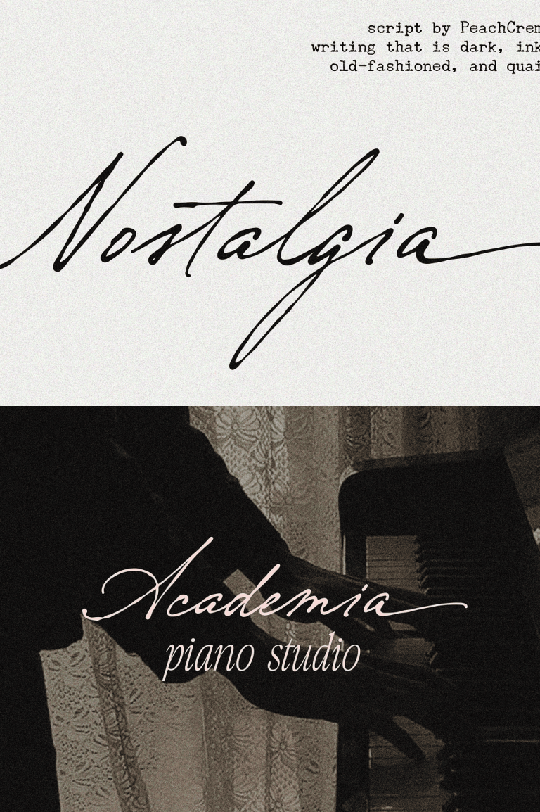 Nostalgia // Vintage Script Font - GRAPHICOLD