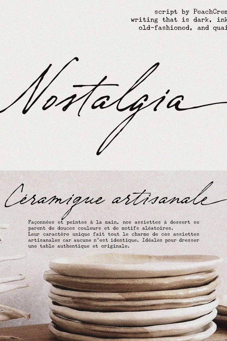 Nostalgia // Vintage Script Font - GRAPHICOLD