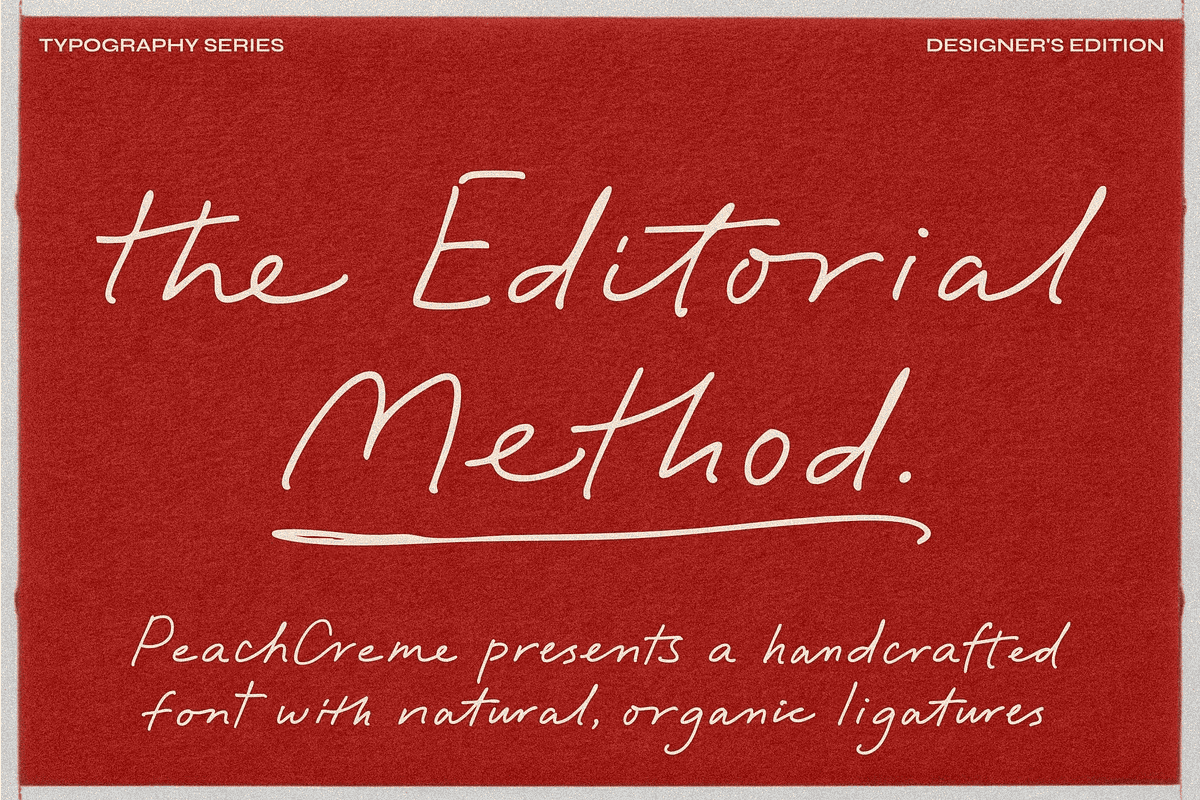 The Editorial Method // Stylish Font - GRAPHICOLD