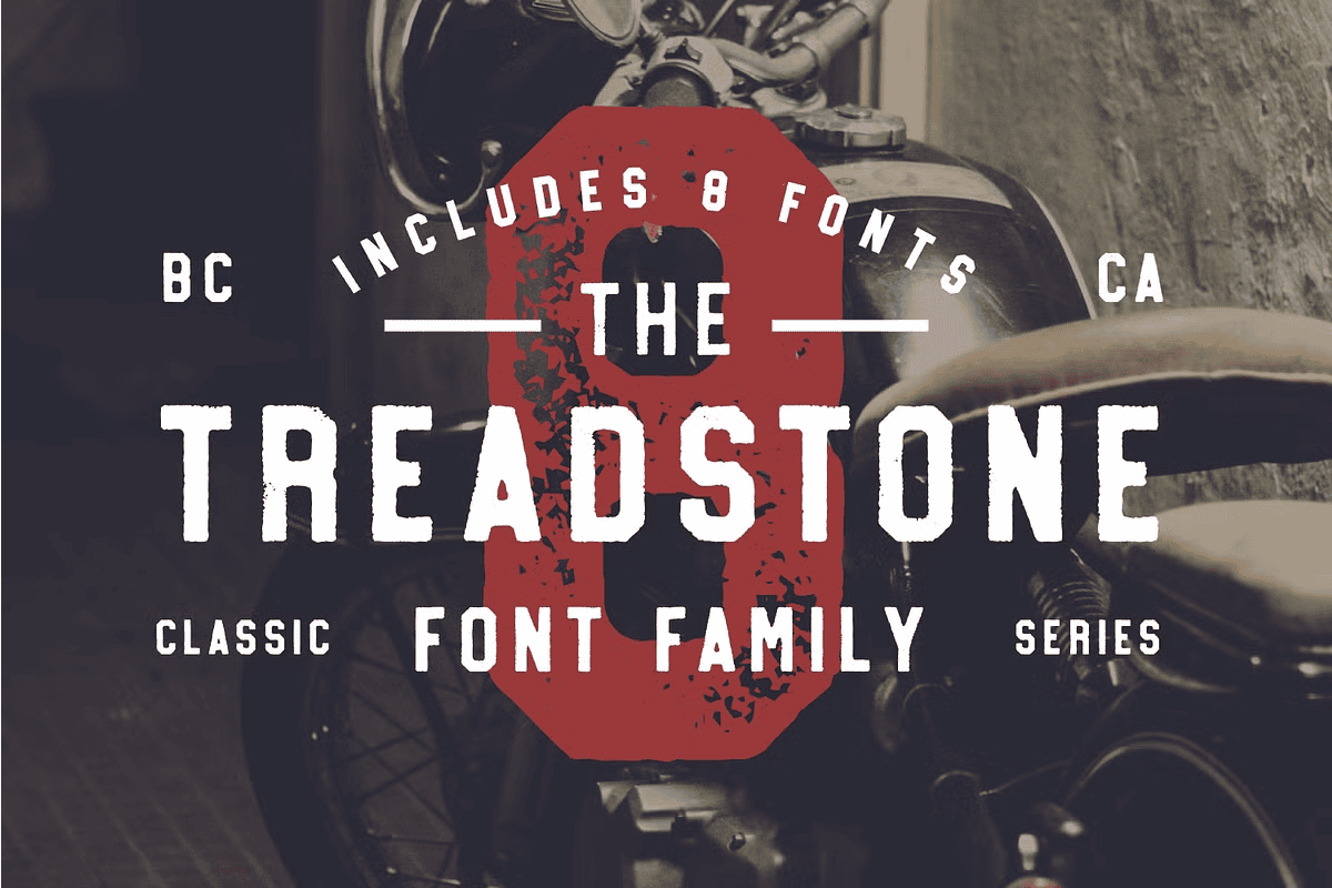 Treadstone - 8 Font Family - GRAPHICOLD