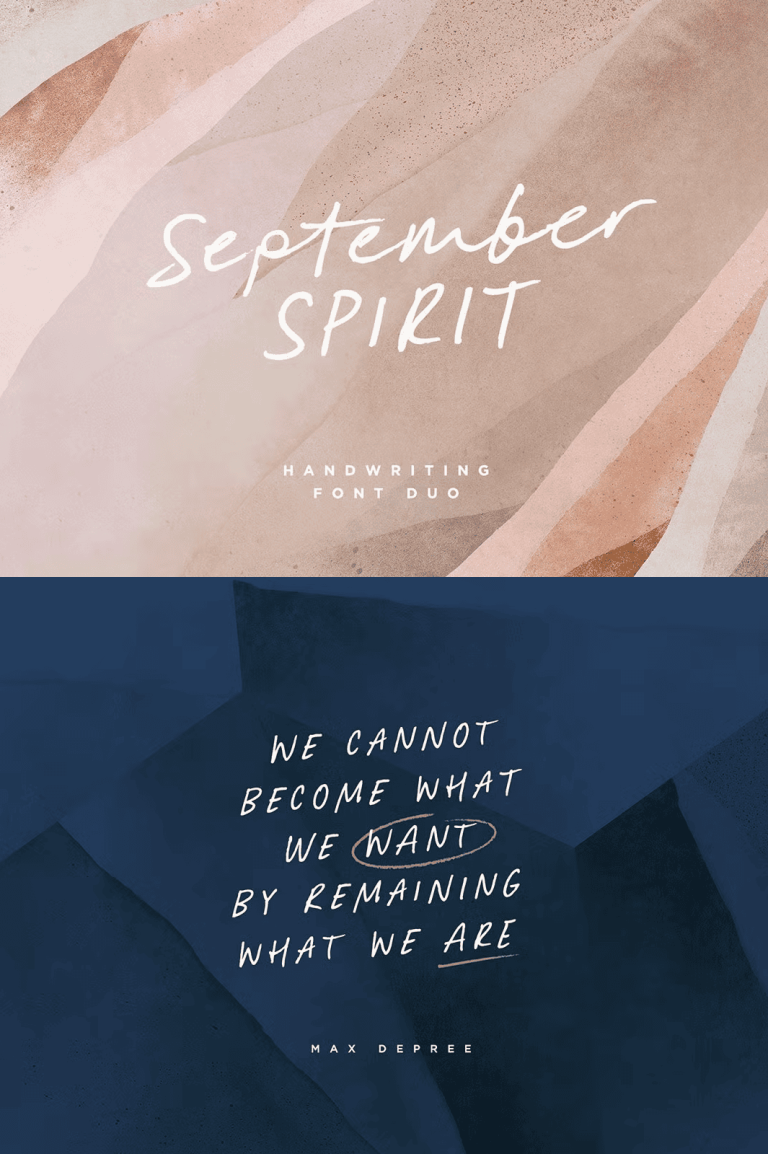 September Spirit Font Duo - GRAPHICOLD