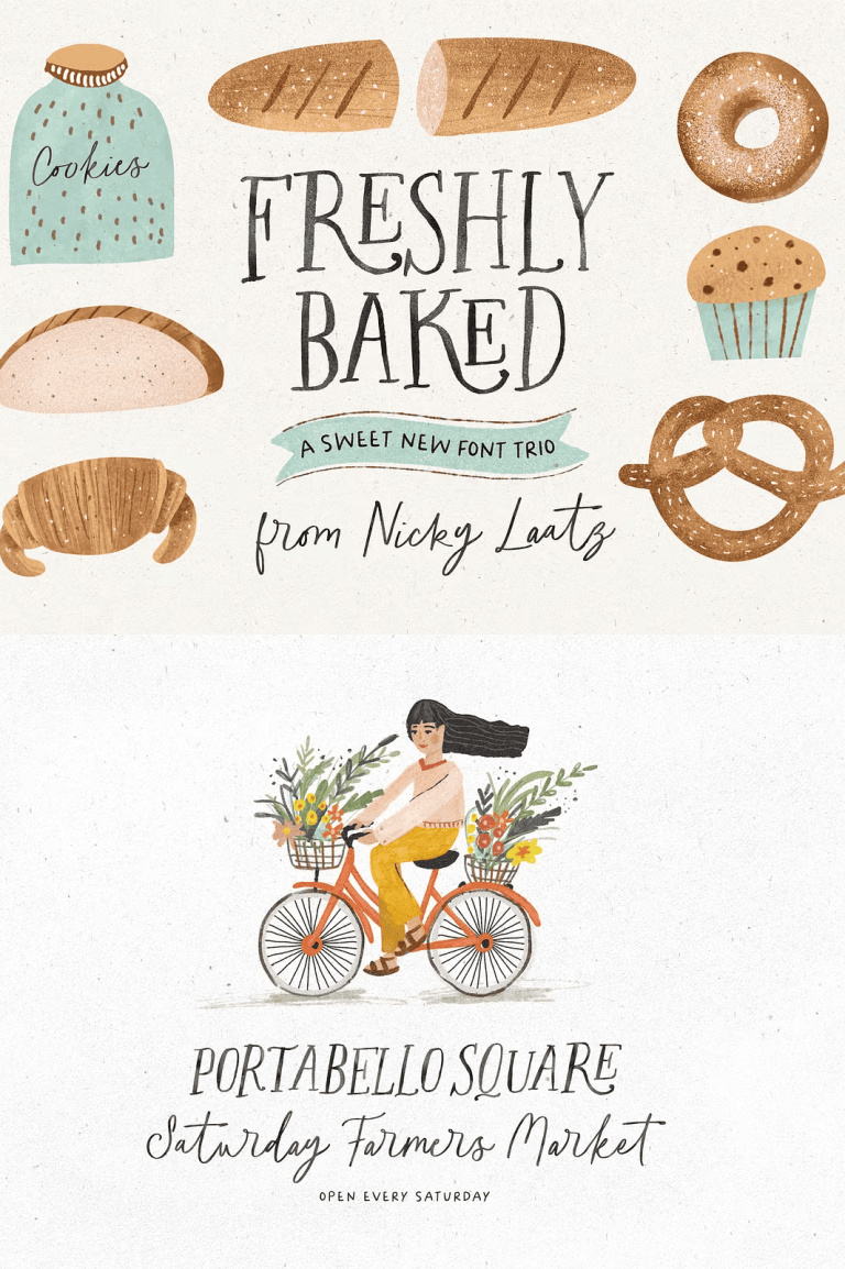The Freshly Baked Font Trio & Dings - GRAPHICOLD