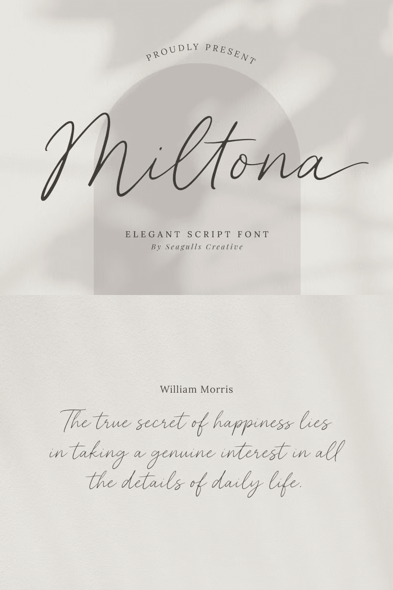 Miltona Elegant Script Font - GRAPHICOLD