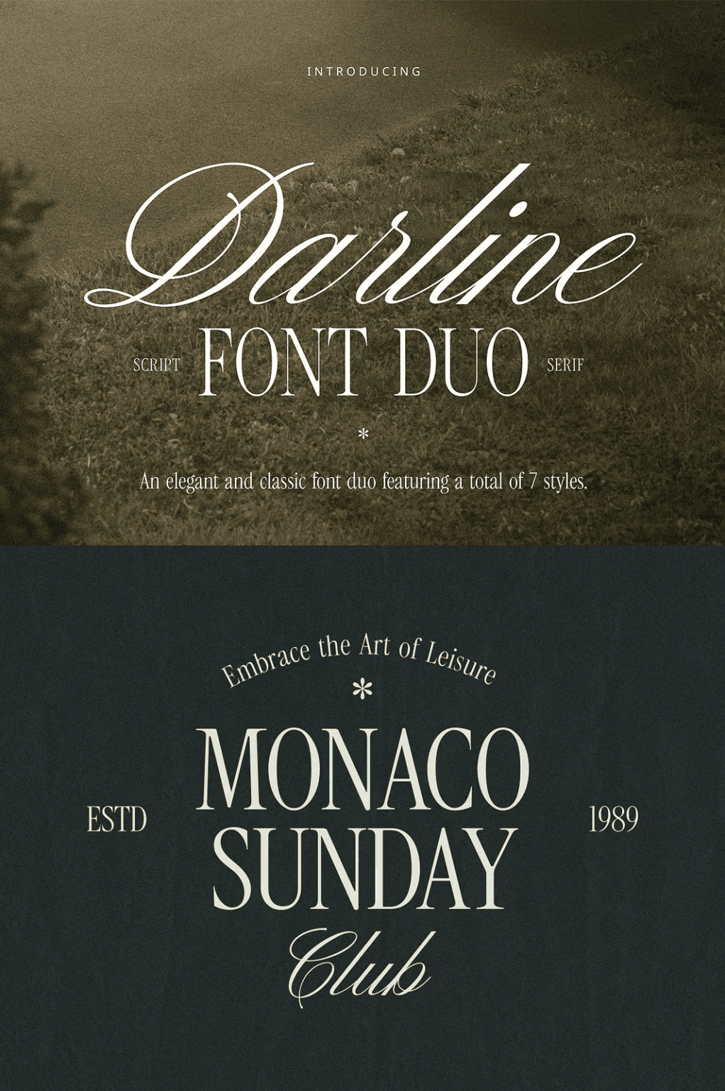 Darline Font Duo - GRAPHICOLD
