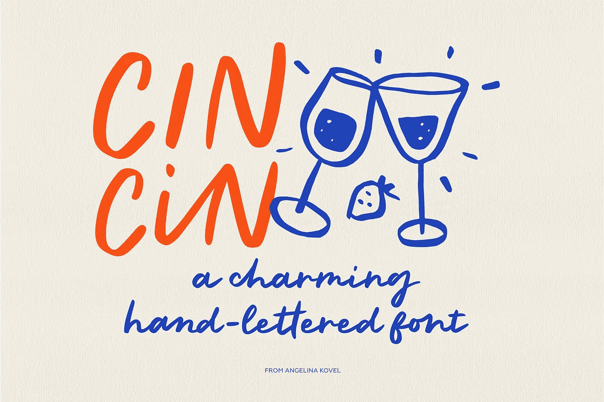 Cin Cin | Handwritten Font - GRAPHICOLD