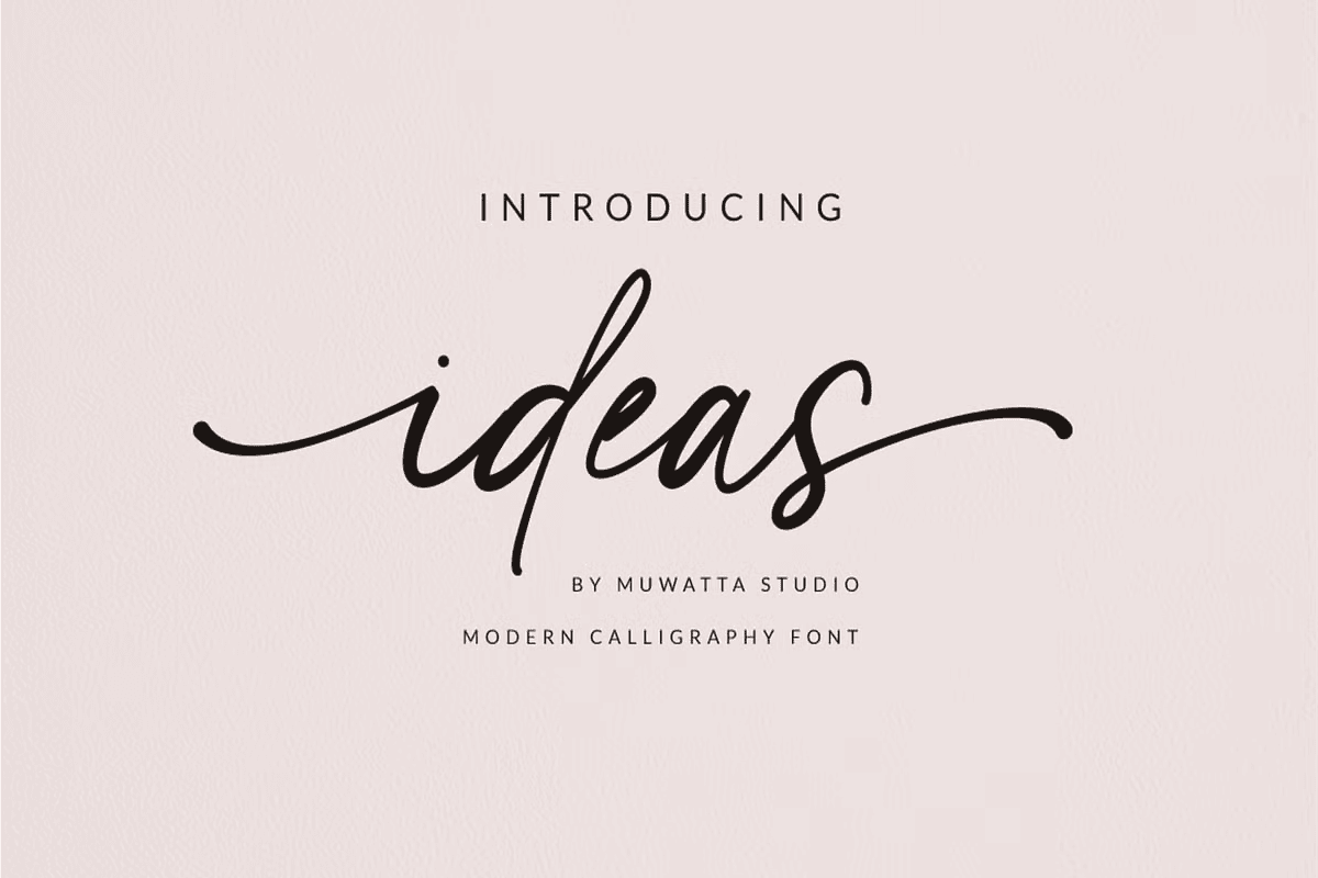 Ideas Script Font - GRAPHICOLD