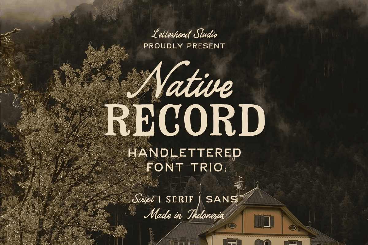 The Native Record Font Trio - GRAPHICOLD