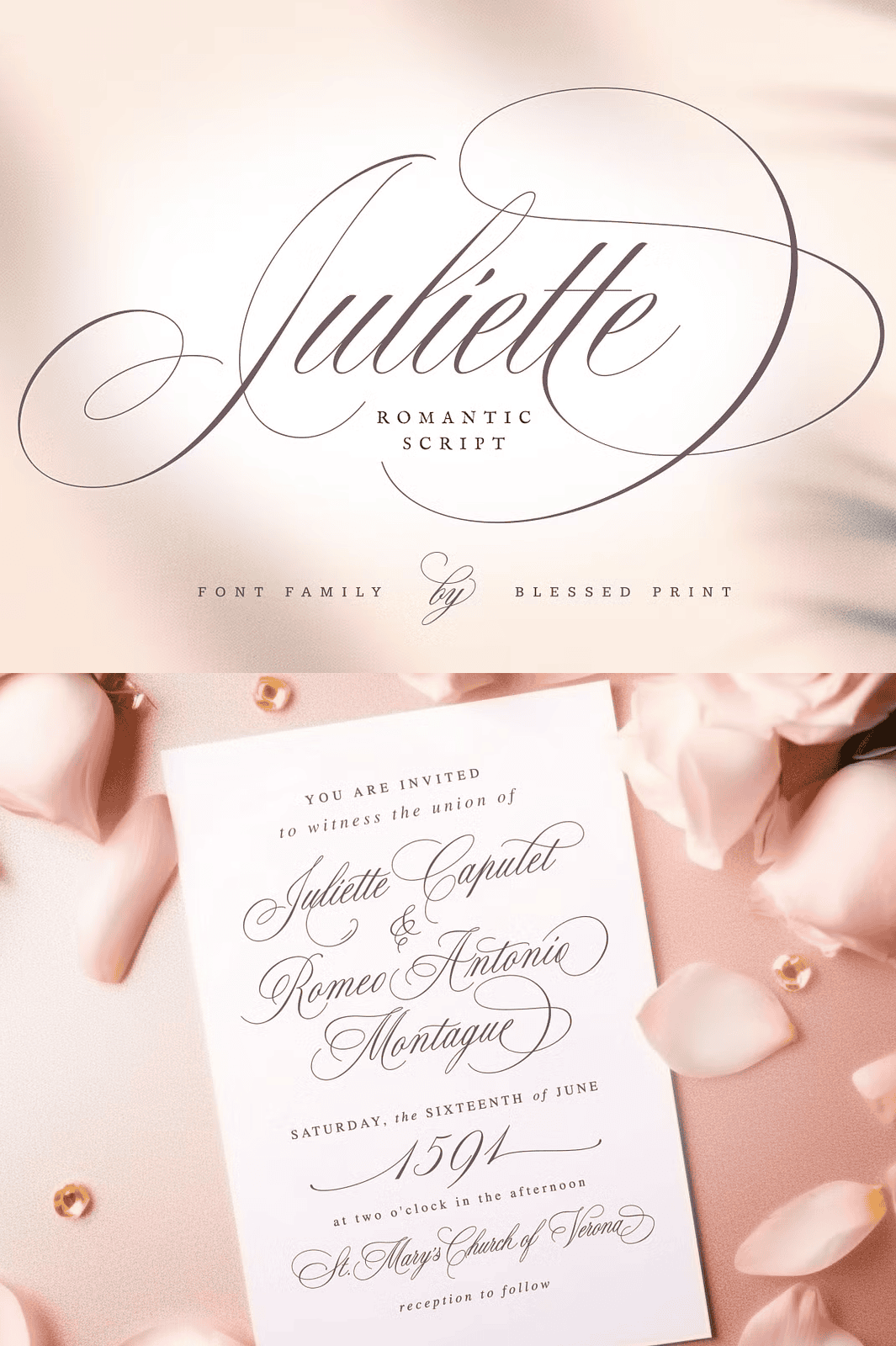 Juliette – Romantic Wedding Script - GRAPHICOLD