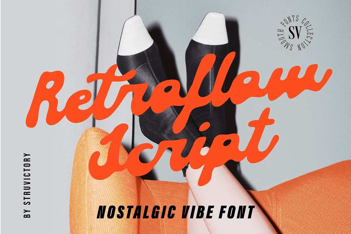 Retroflow Script Smooth Nostalgic - GRAPHICOLD