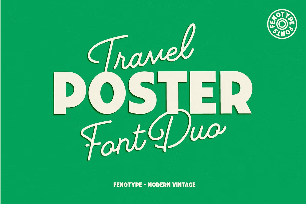 Travel Poster Font Duo - GRAPHICOLD