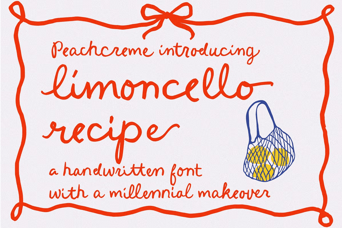 Limoncello Recipe Handwritten Font - GRAPHICOLD