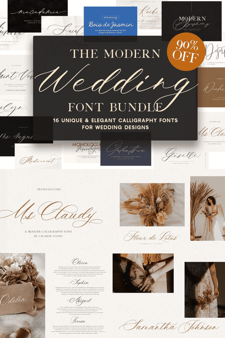 The Wedding Calligraphy Font Bundle - GRAPHICOLD