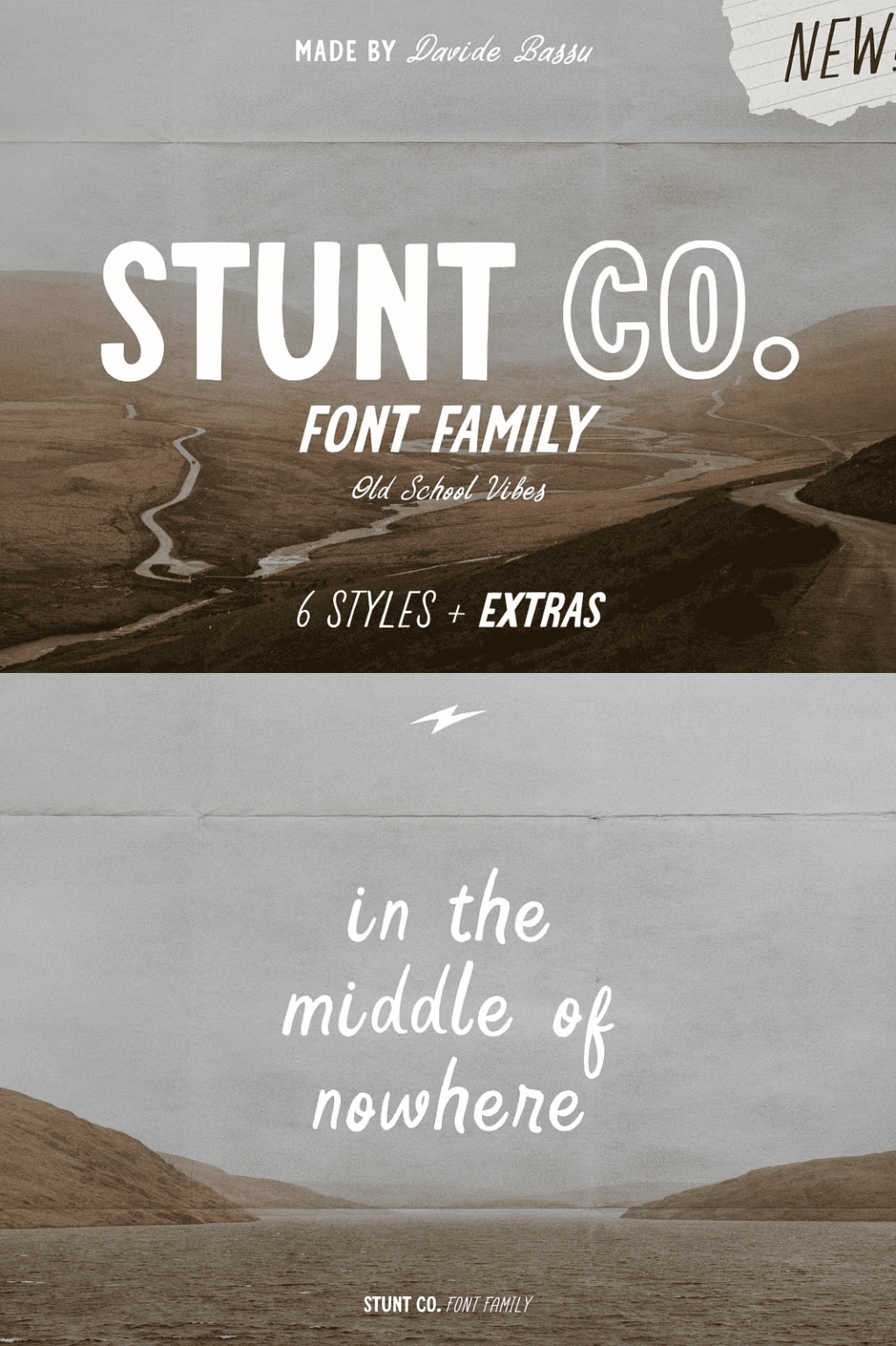 STUNT CO. Font Family + Extra - GRAPHICOLD